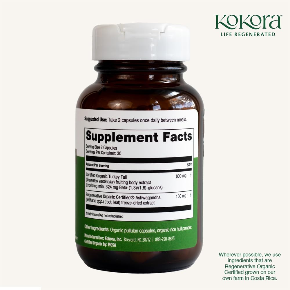 Turkey Tail and Ashwagandha supplement benefits