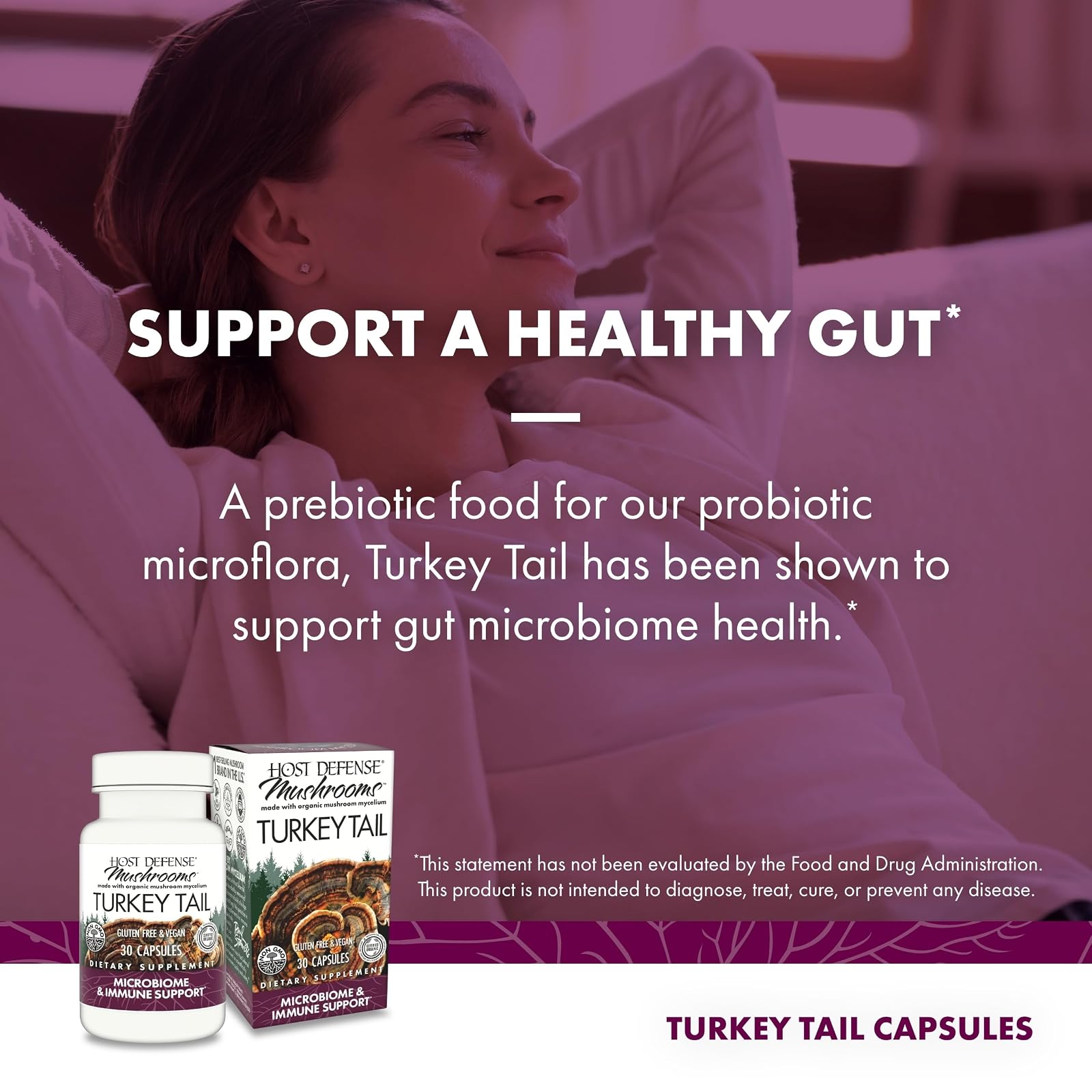 turkey tail capsules for immune support