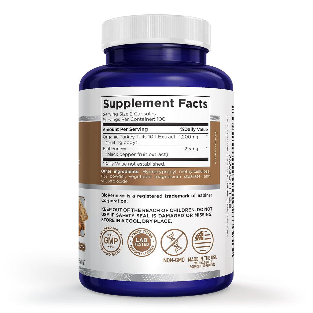turkey tail immune support capsules