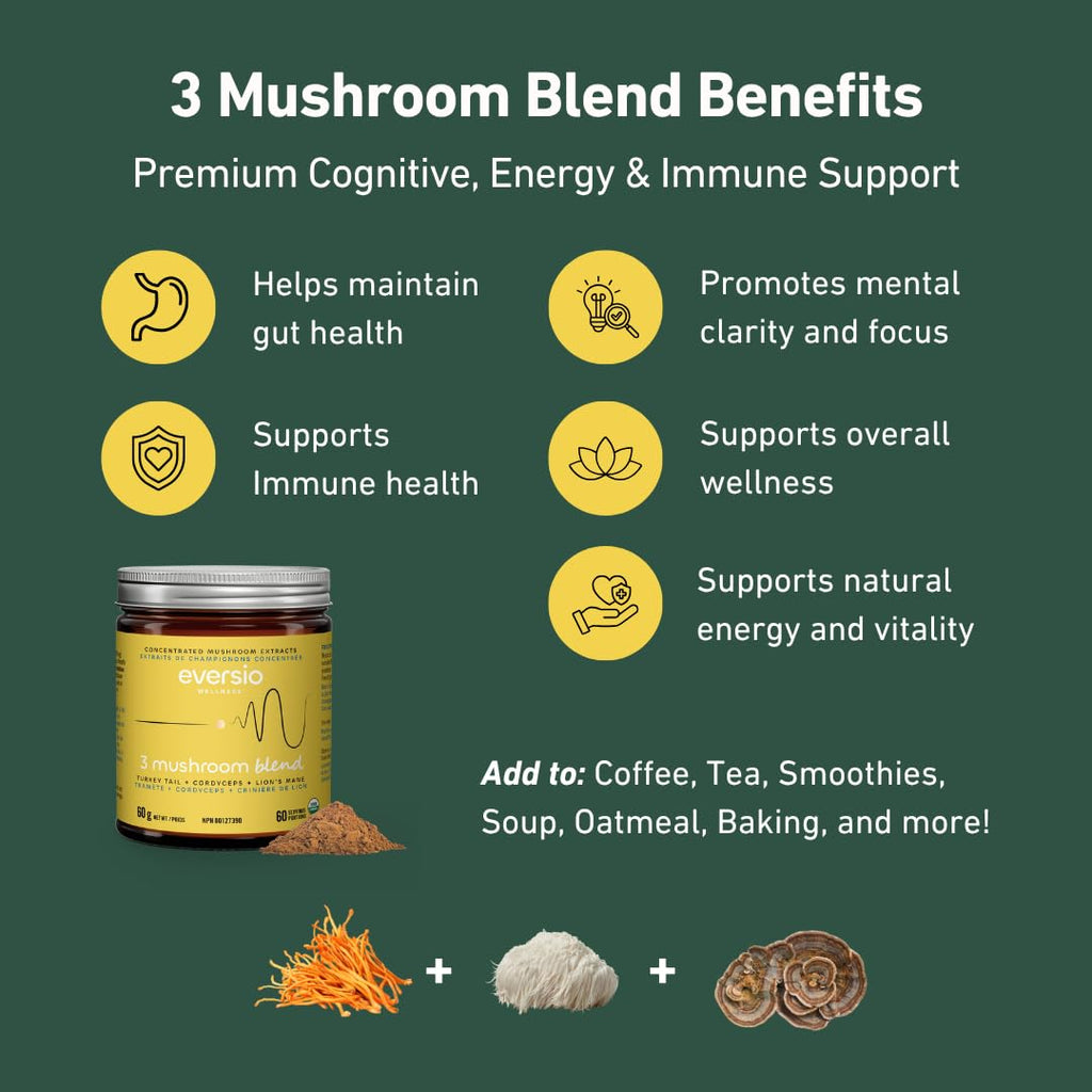 Turkey Tail mushroom blends for immunity