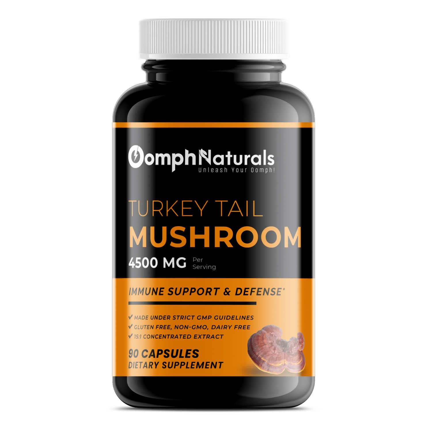Turkey Tail mushroom capsules for immunity