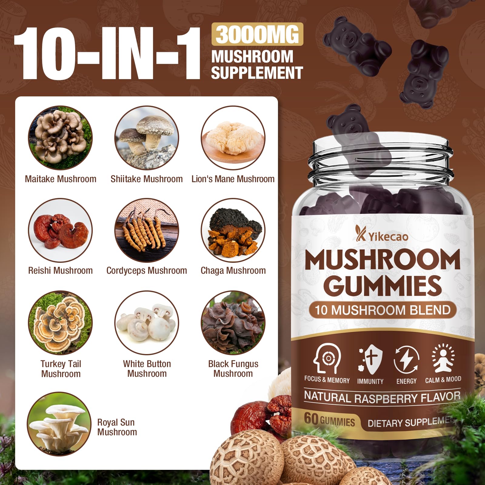 Turkey tail mushroom gummies for immunity