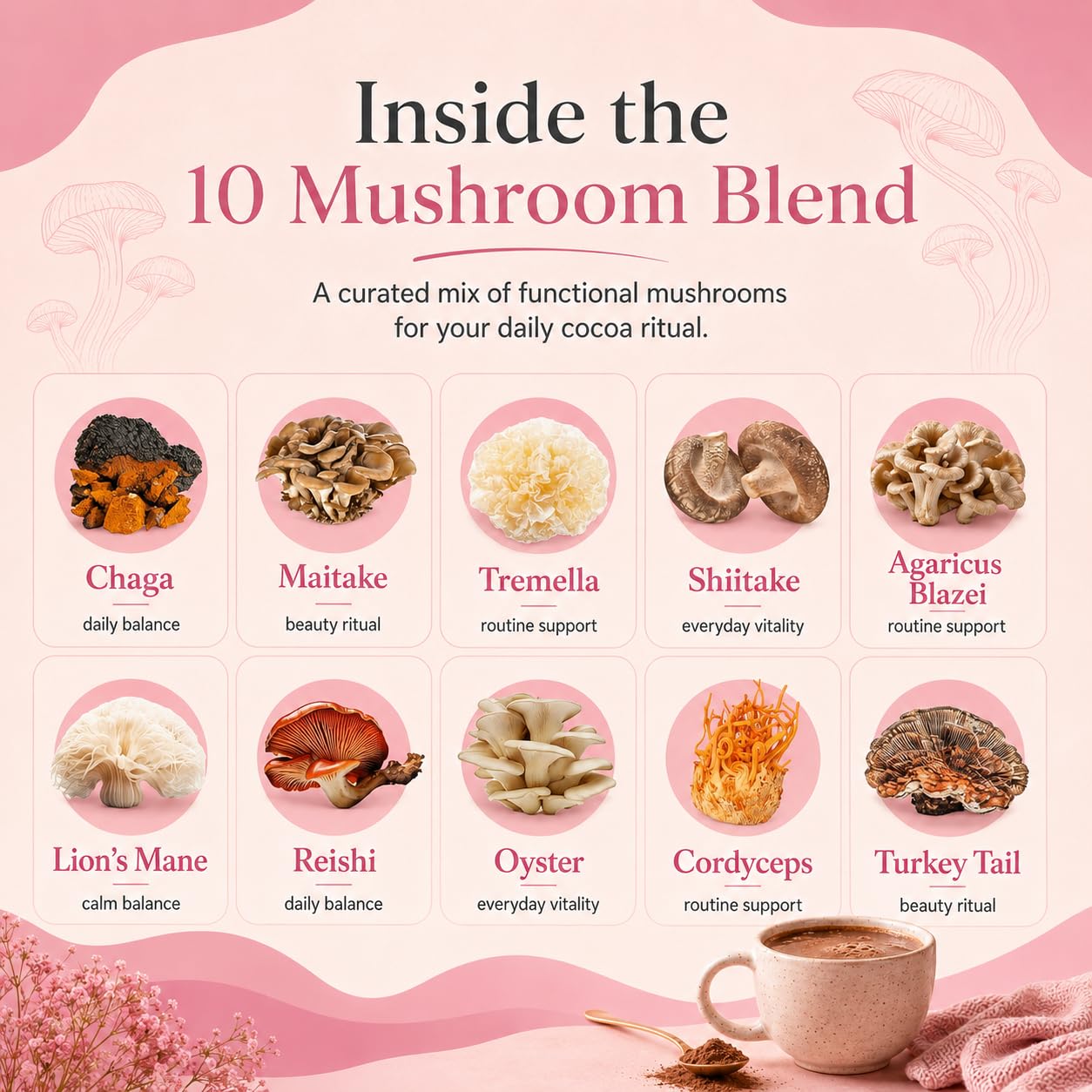 turkey tail mushroom hot cocoa