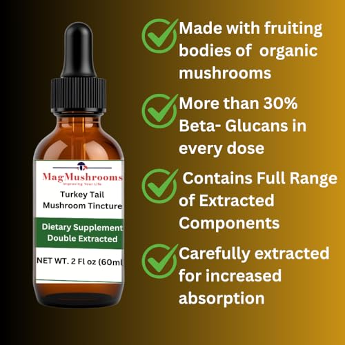Turkey Tail mushroom tincture for energy boost