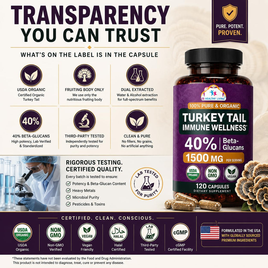 Turkey Tail mushrooms for holistic health