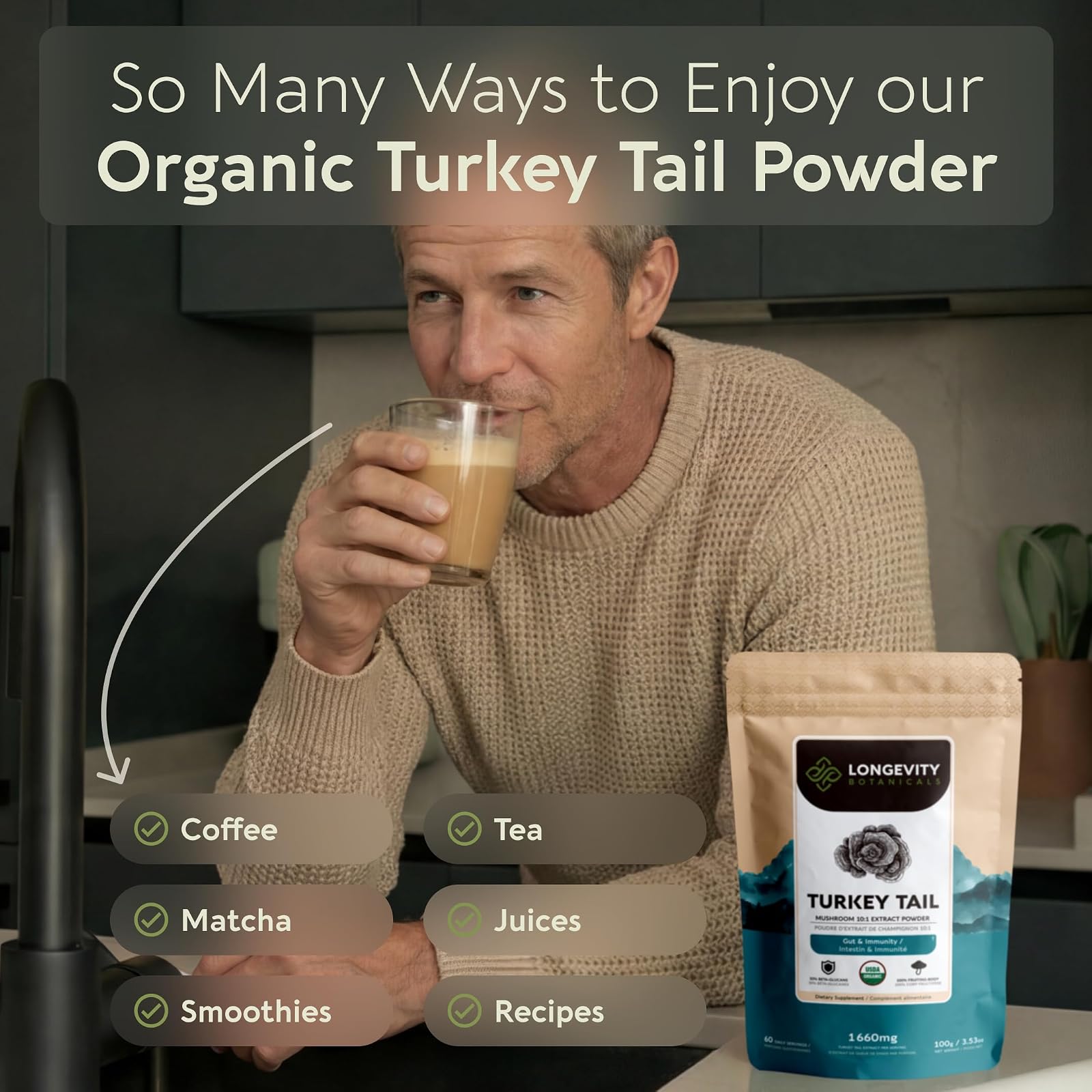 turkey tail powder for daily health