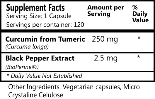 turmeric and black pepper supplement