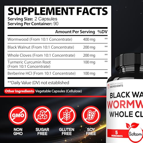 turmeric and black walnut capsules