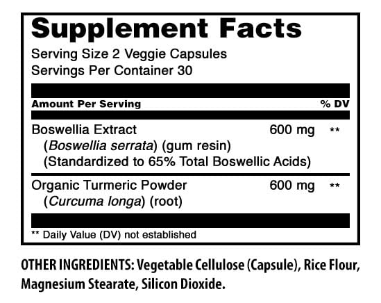 Turmeric and curcumin veggie capsules