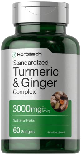 Turmeric and ginger softgel capsules