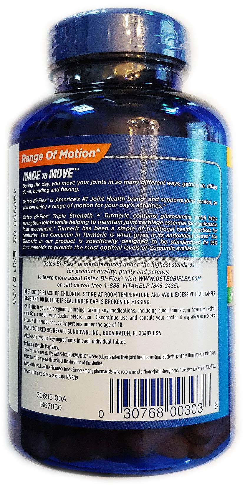 Turmeric and glucosamine for mobility