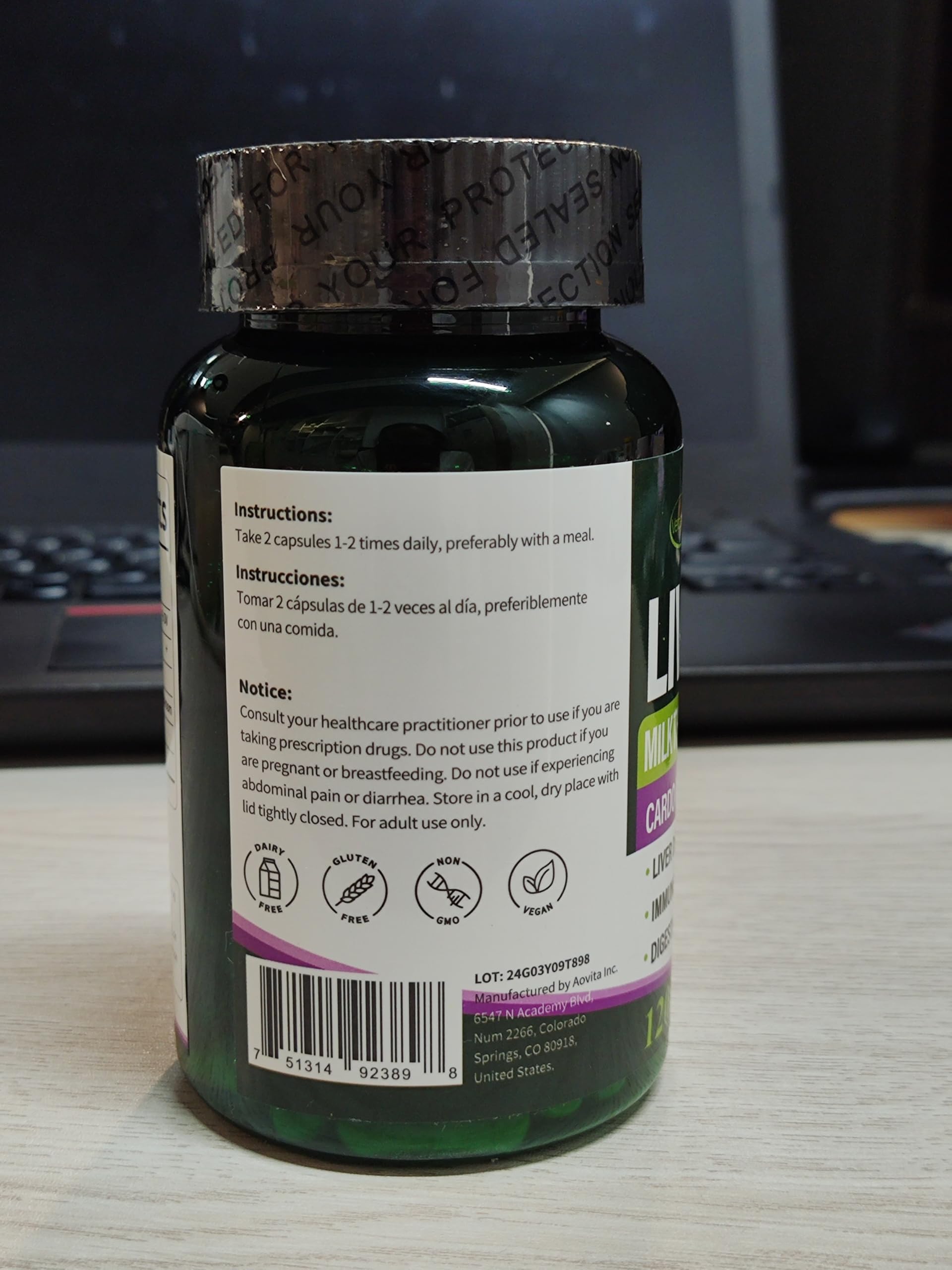 turmeric and milk thistle blend capsules