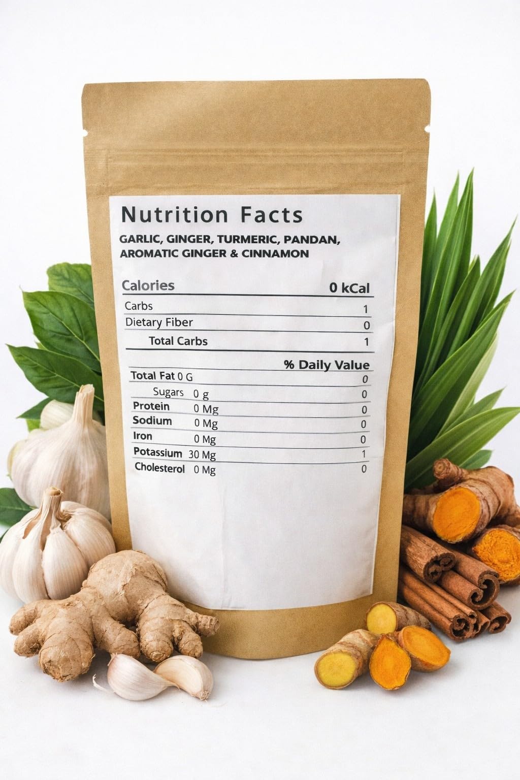 turmeric and pandan herbal infusion