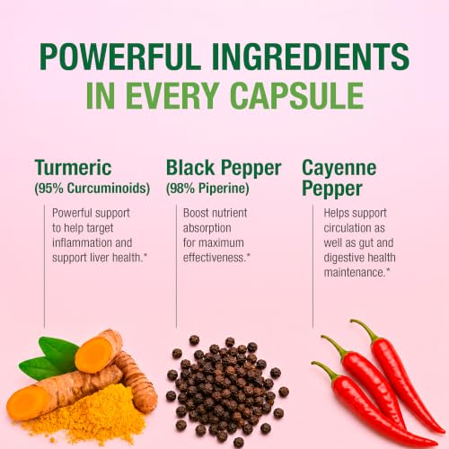 Turmeric capsules for daily health boost