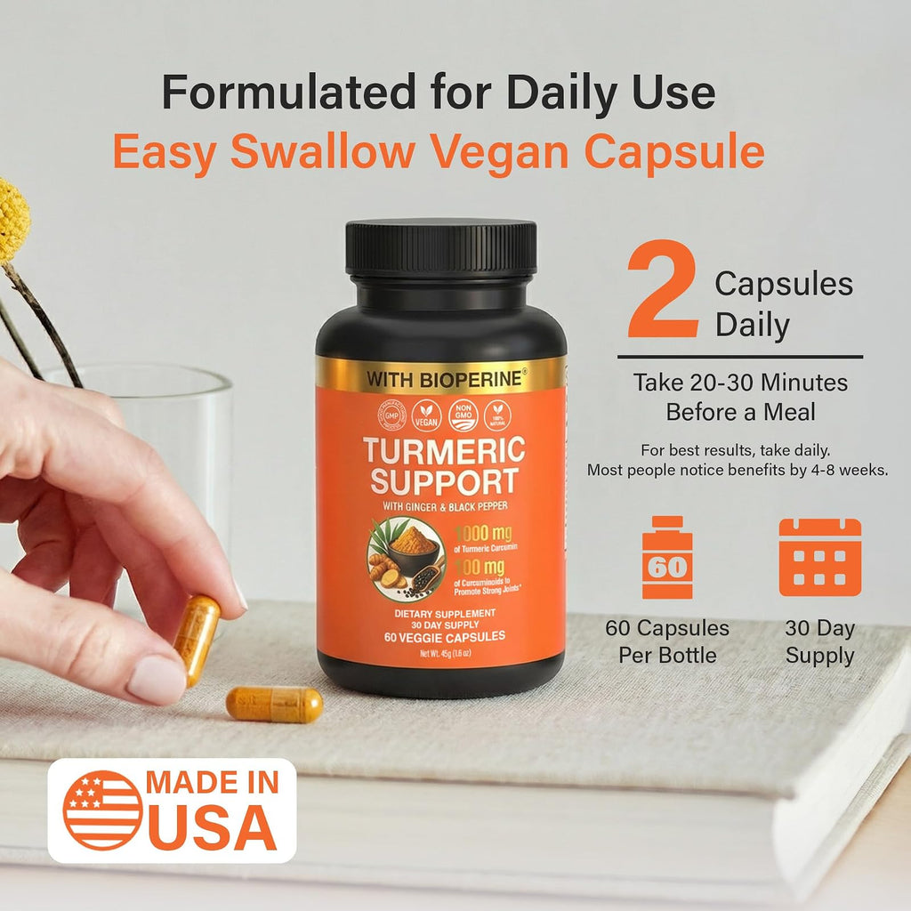 Turmeric capsules for immune boost