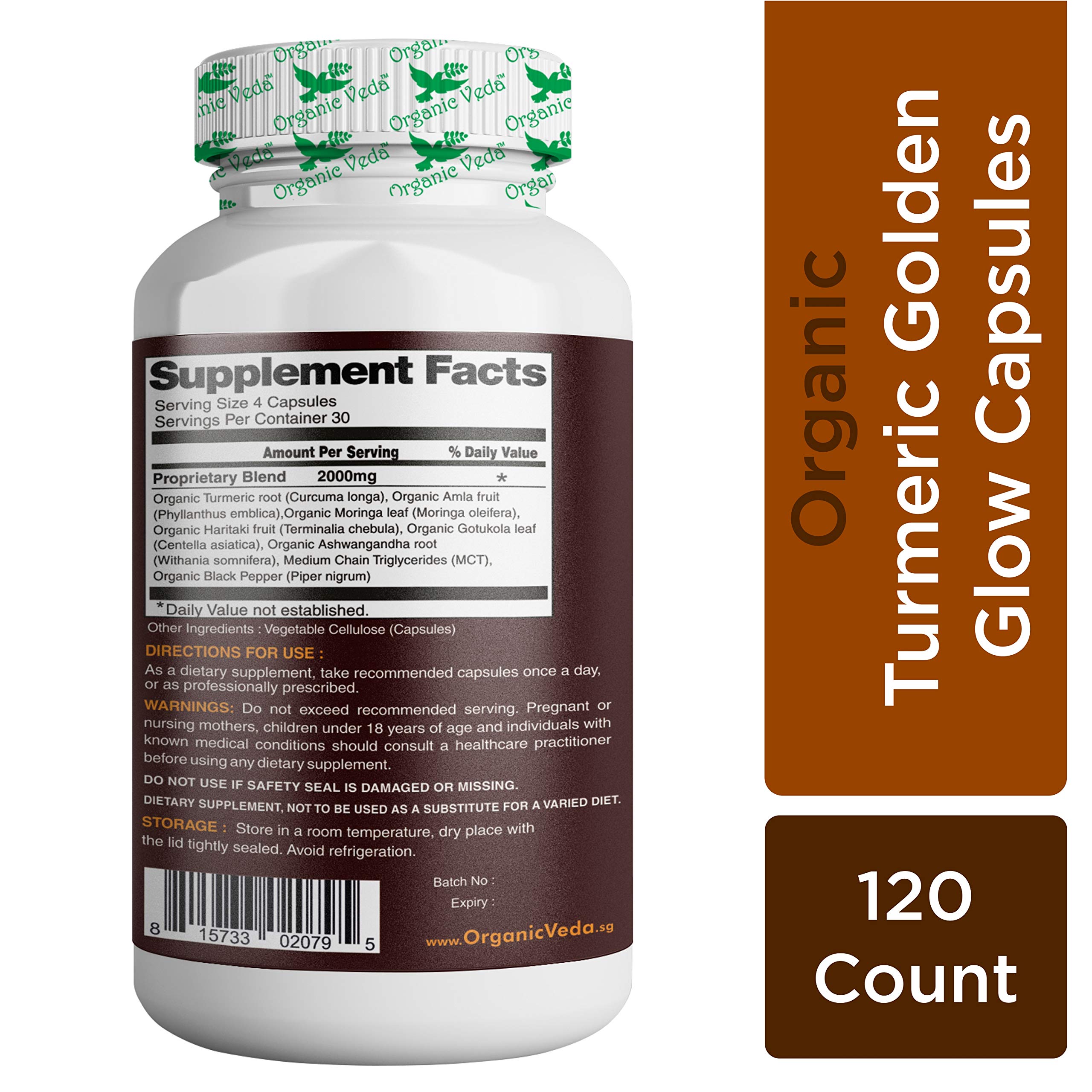 Turmeric capsules for immune support