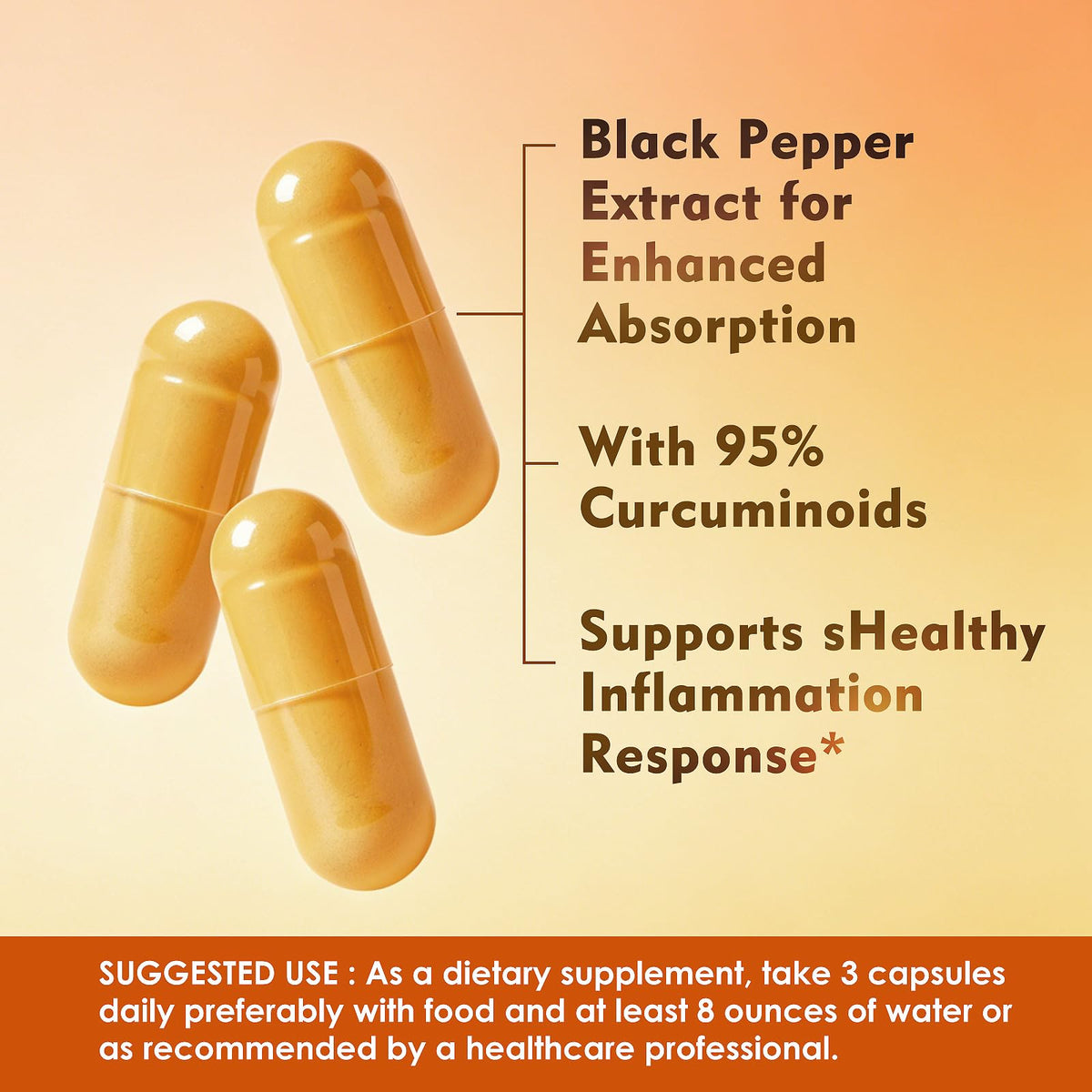 Turmeric capsules for immune support