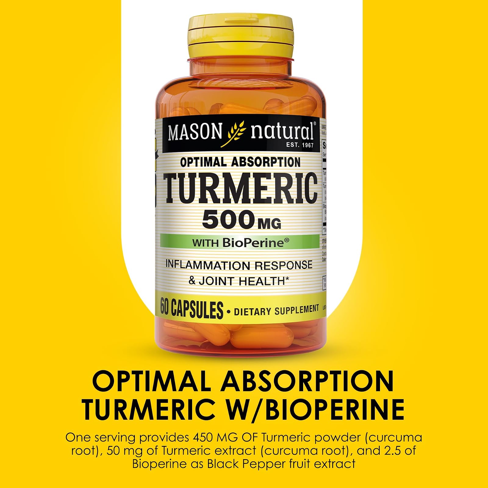 Turmeric capsules for inflammation relief