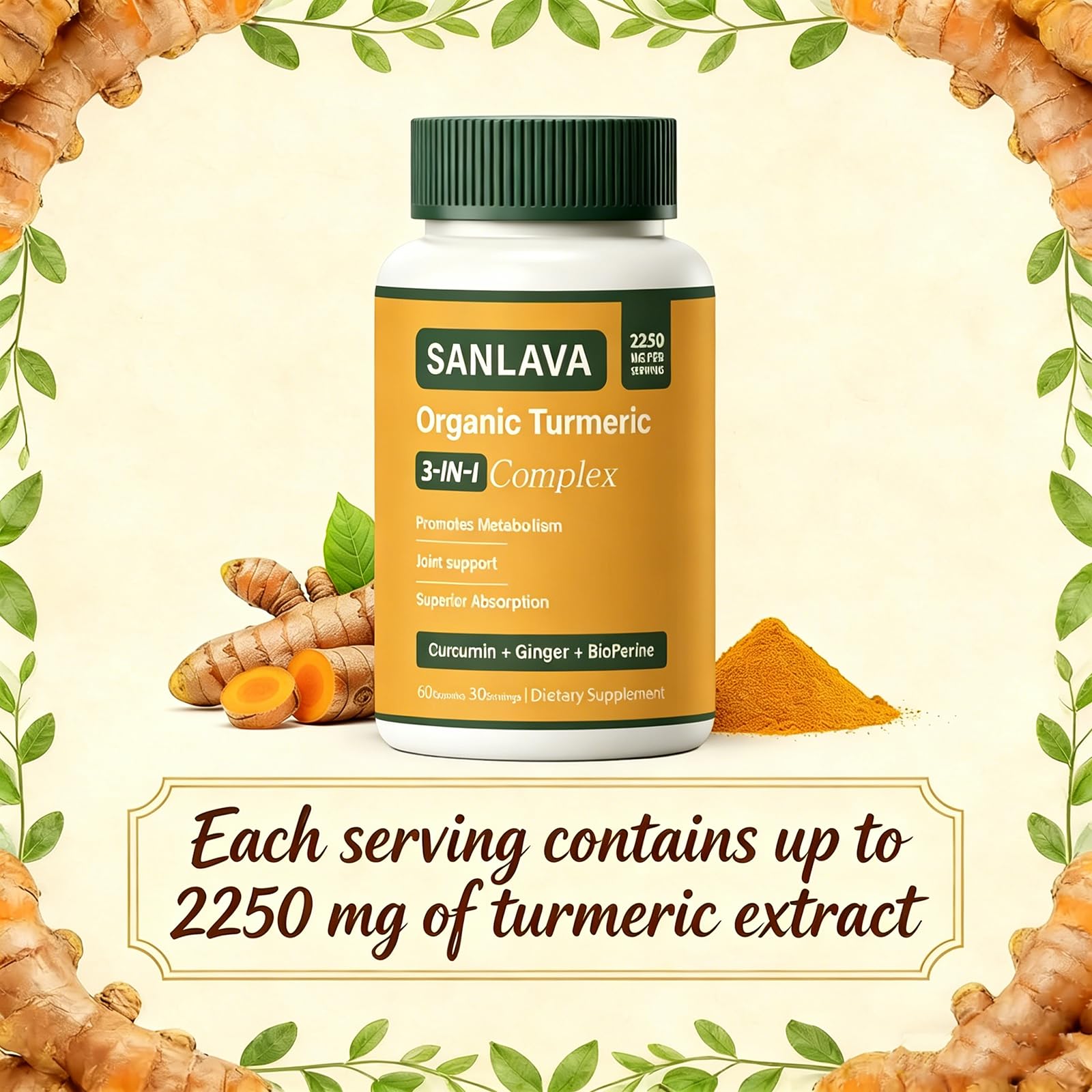 Turmeric capsules for joint support