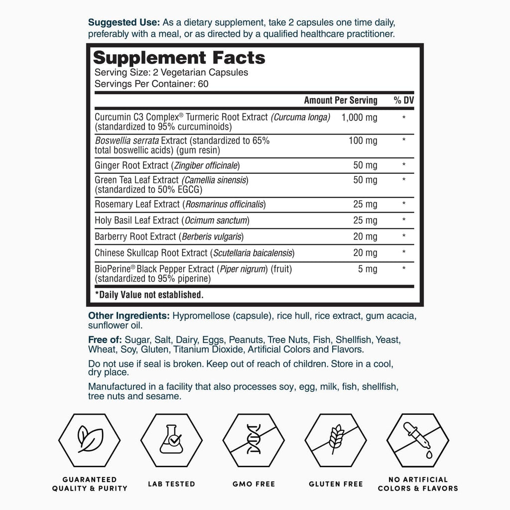 Turmeric capsules for joint support