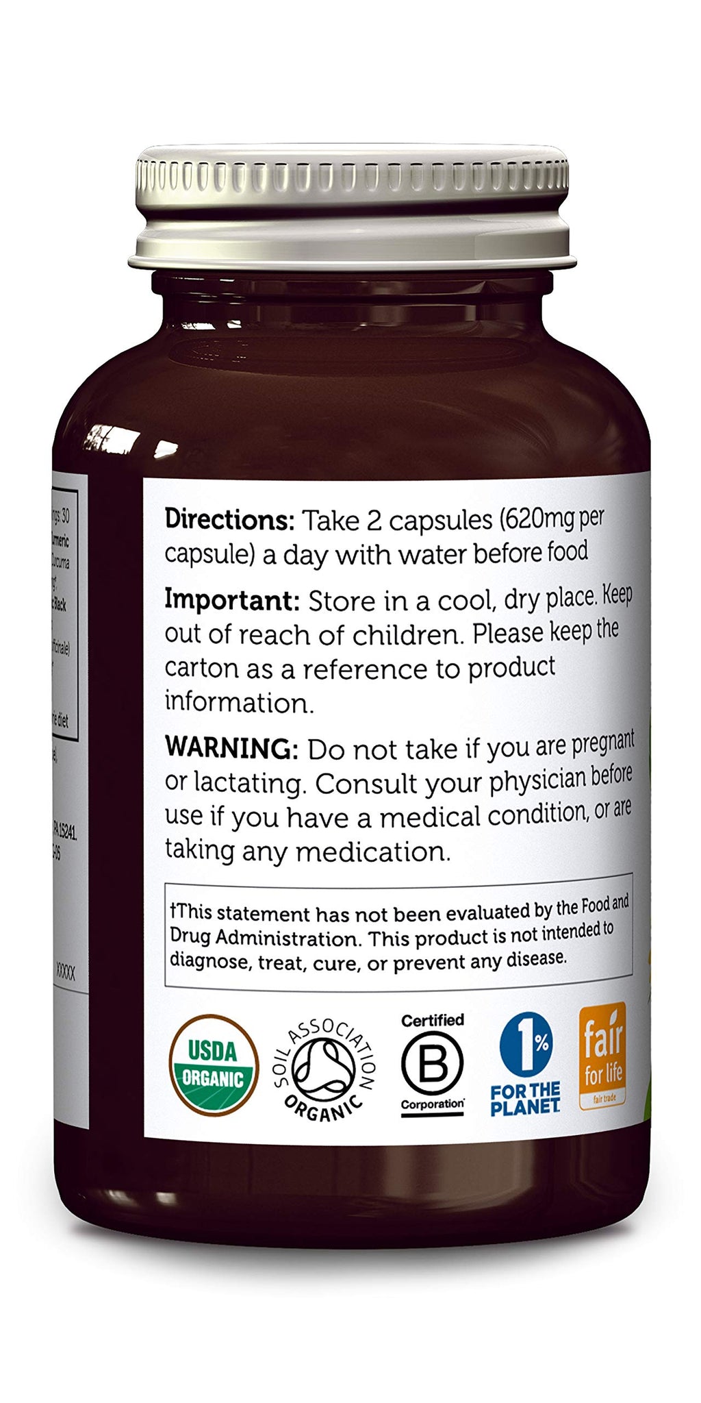 Turmeric capsules with black pepper