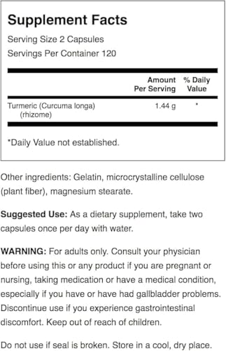 Turmeric capsules with black pepper