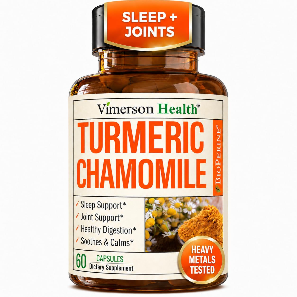 turmeric & chamomile herbal capsules