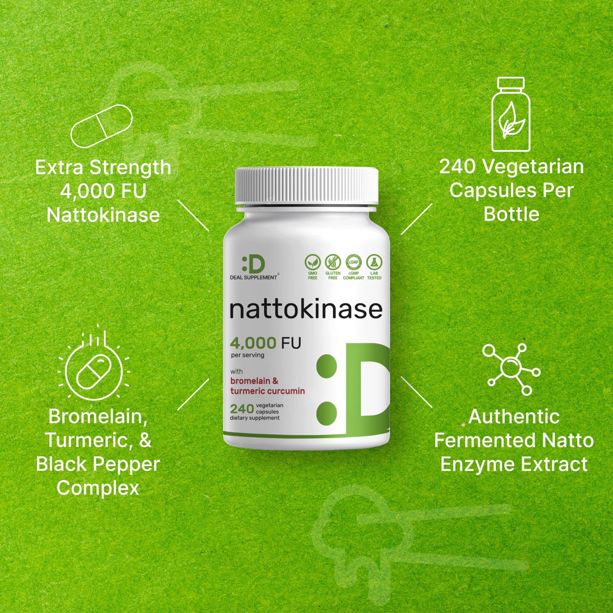 Turmeric curcumin and Nattokinase capsules