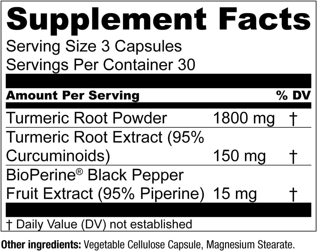 turmeric curcumin capsules for daily use