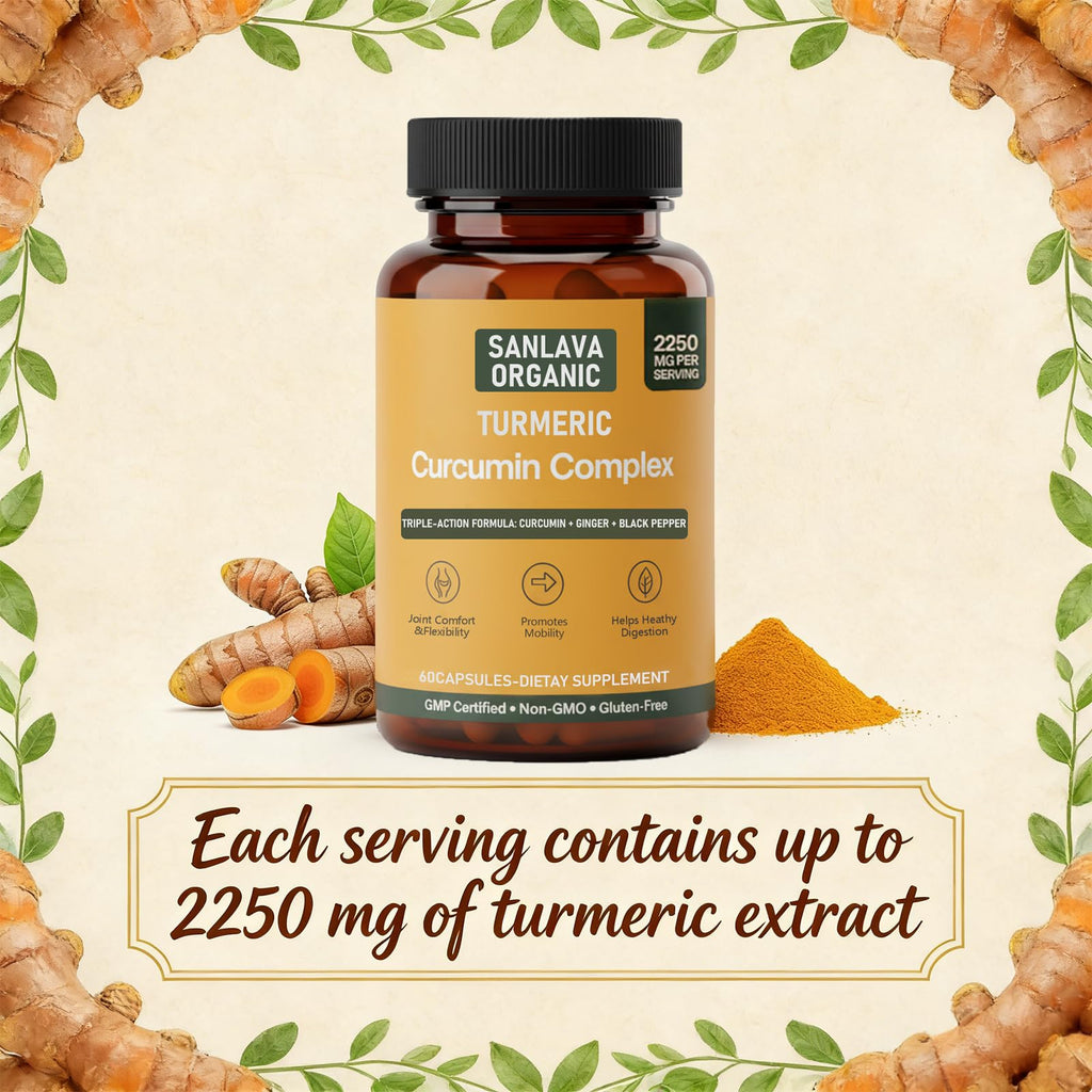 Turmeric curcumin capsules for wellness