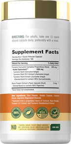Turmeric curcumin capsules for wellness