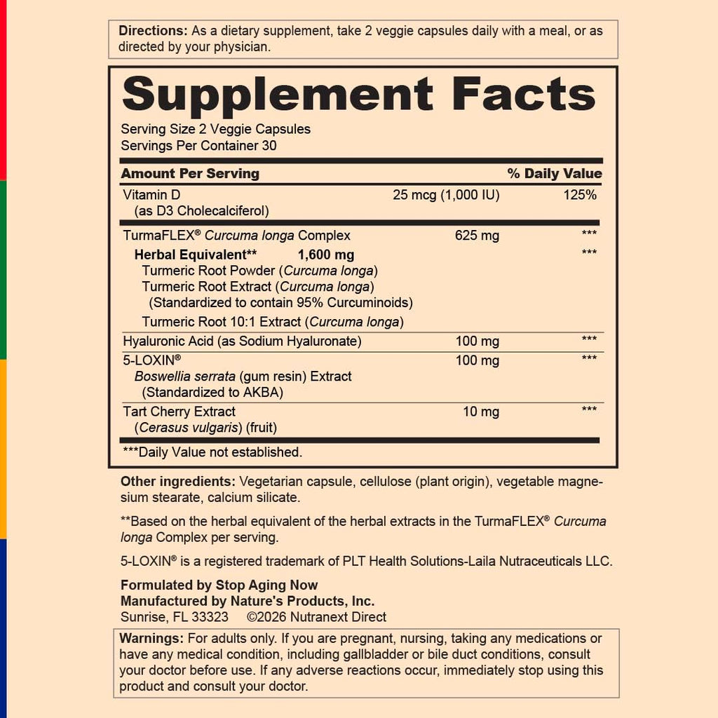 Turmeric curcumin for joint health