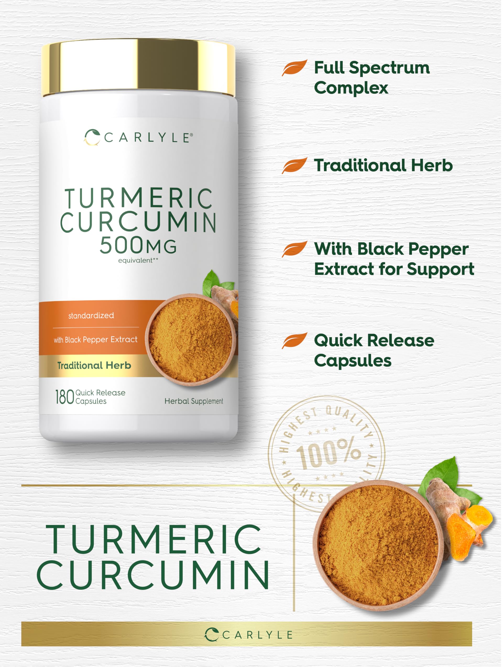 Turmeric curcumin for joint support