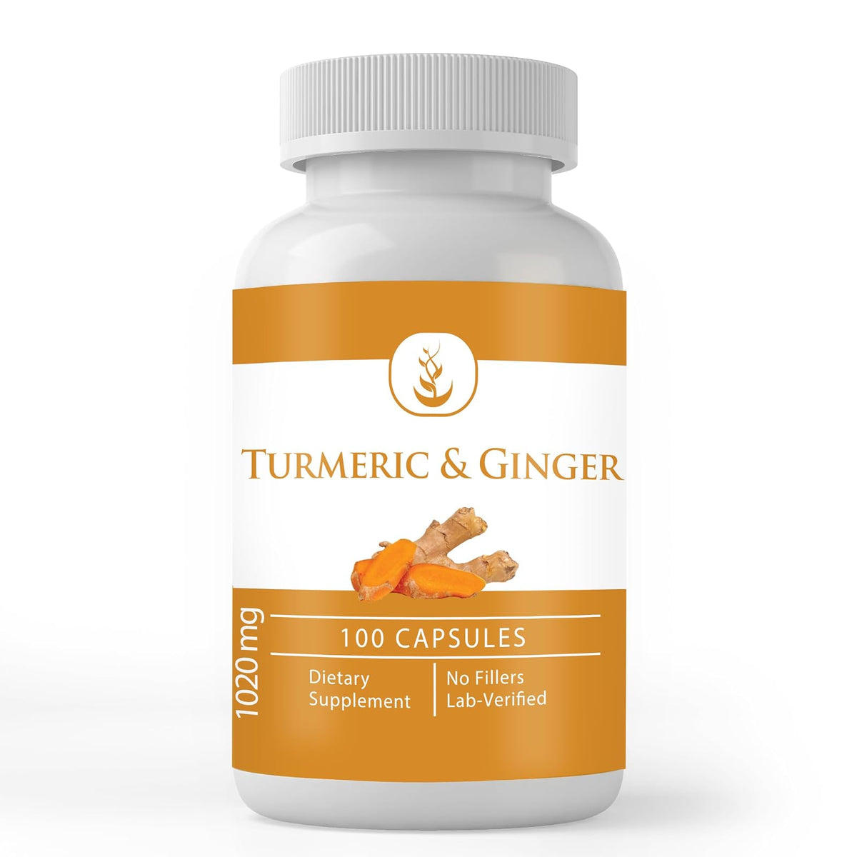 Turmeric curcumin ginger supplement capsules
