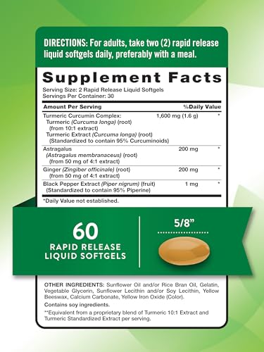 turmeric curcumin softgels for wellness