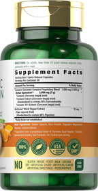 Turmeric curcumin with black pepper supplement
