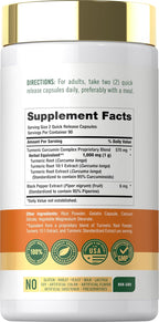 Turmeric curcumin with black pepper