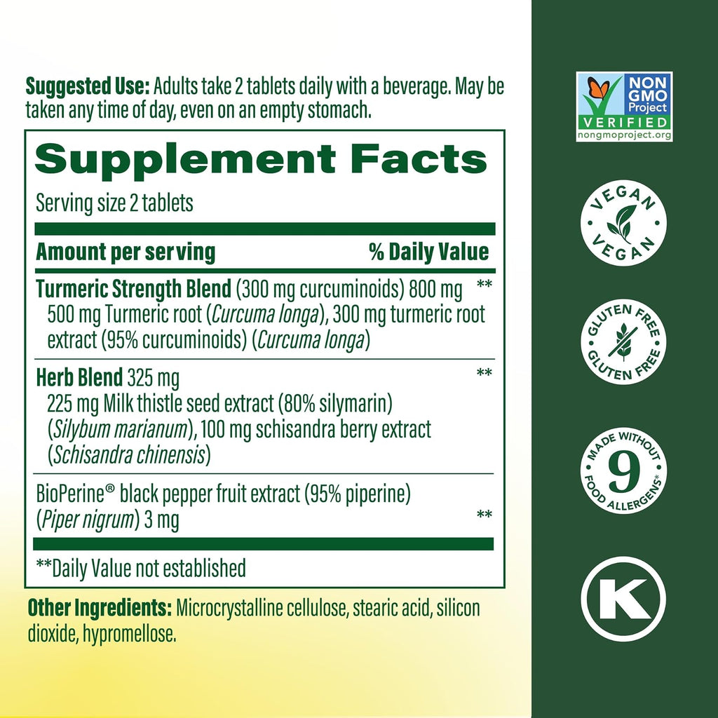 turmeric curcumin with milk thistle supplement