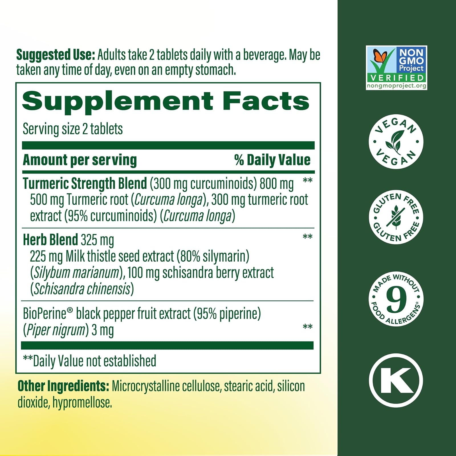 turmeric curcumin with milk thistle supplement