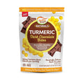 turmeric dark chocolate bites snack