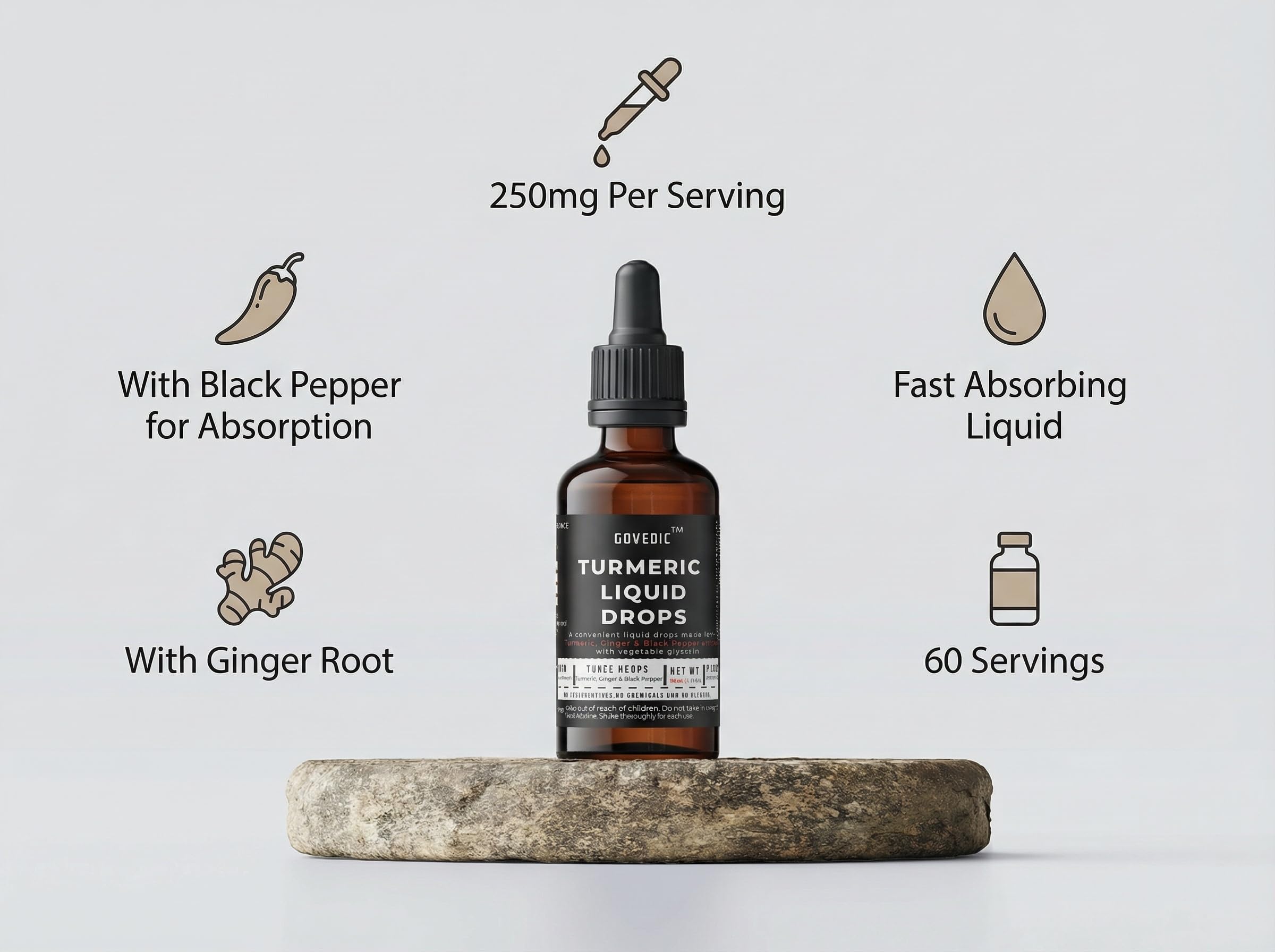 turmeric drops with black pepper