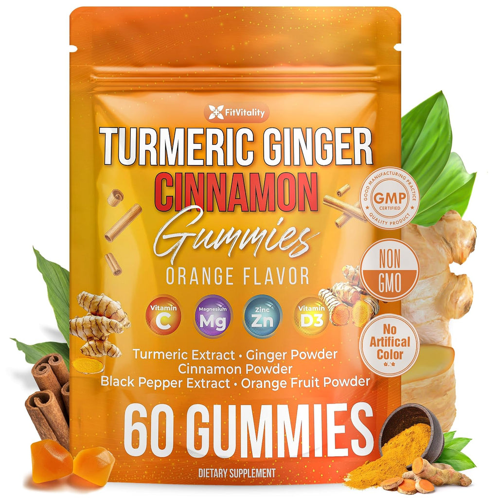 Turmeric ginger cinnamon gummy multivitamin
