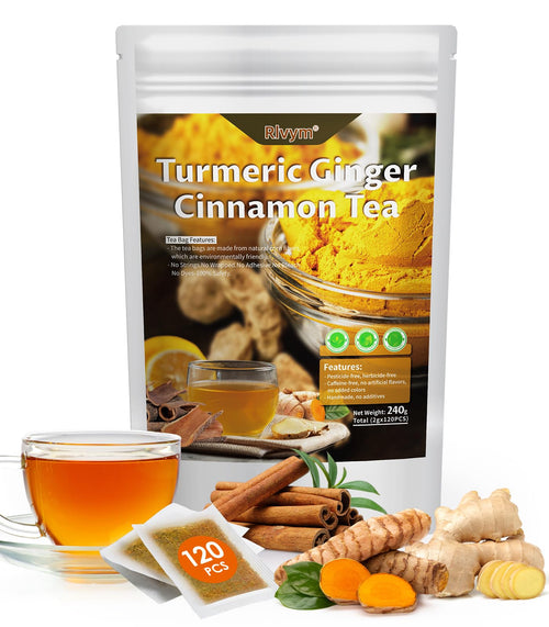 Turmeric ginger cinnamon herbal tea bags