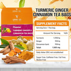 Turmeric ginger cinnamon tea bags