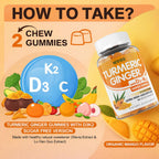 Turmeric ginger gummies for overall health