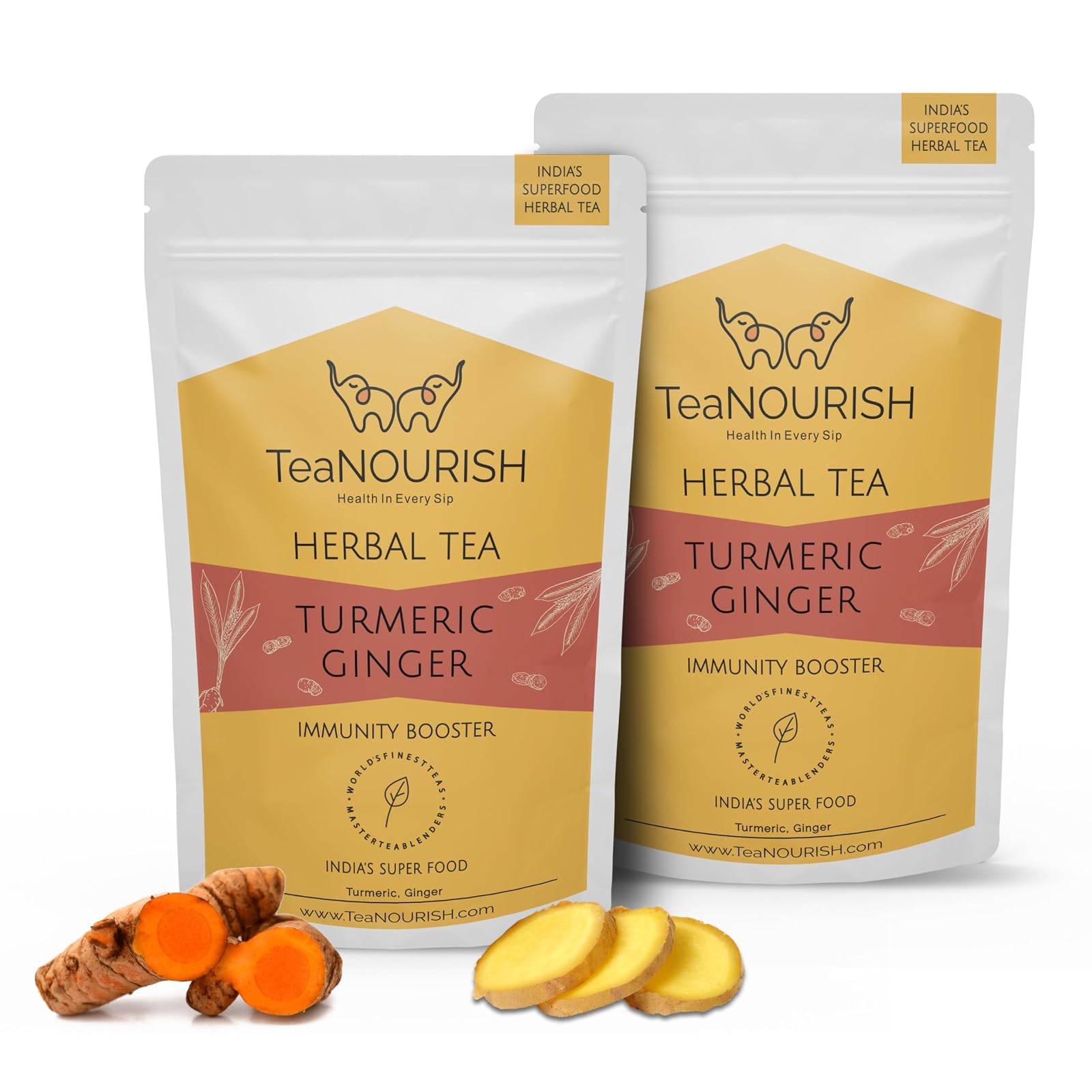Turmeric ginger herbal tea blend