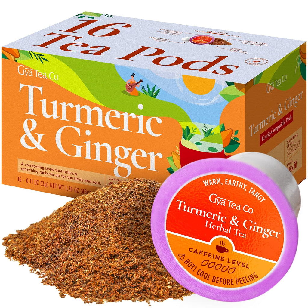 Turmeric ginger herbal tea pods