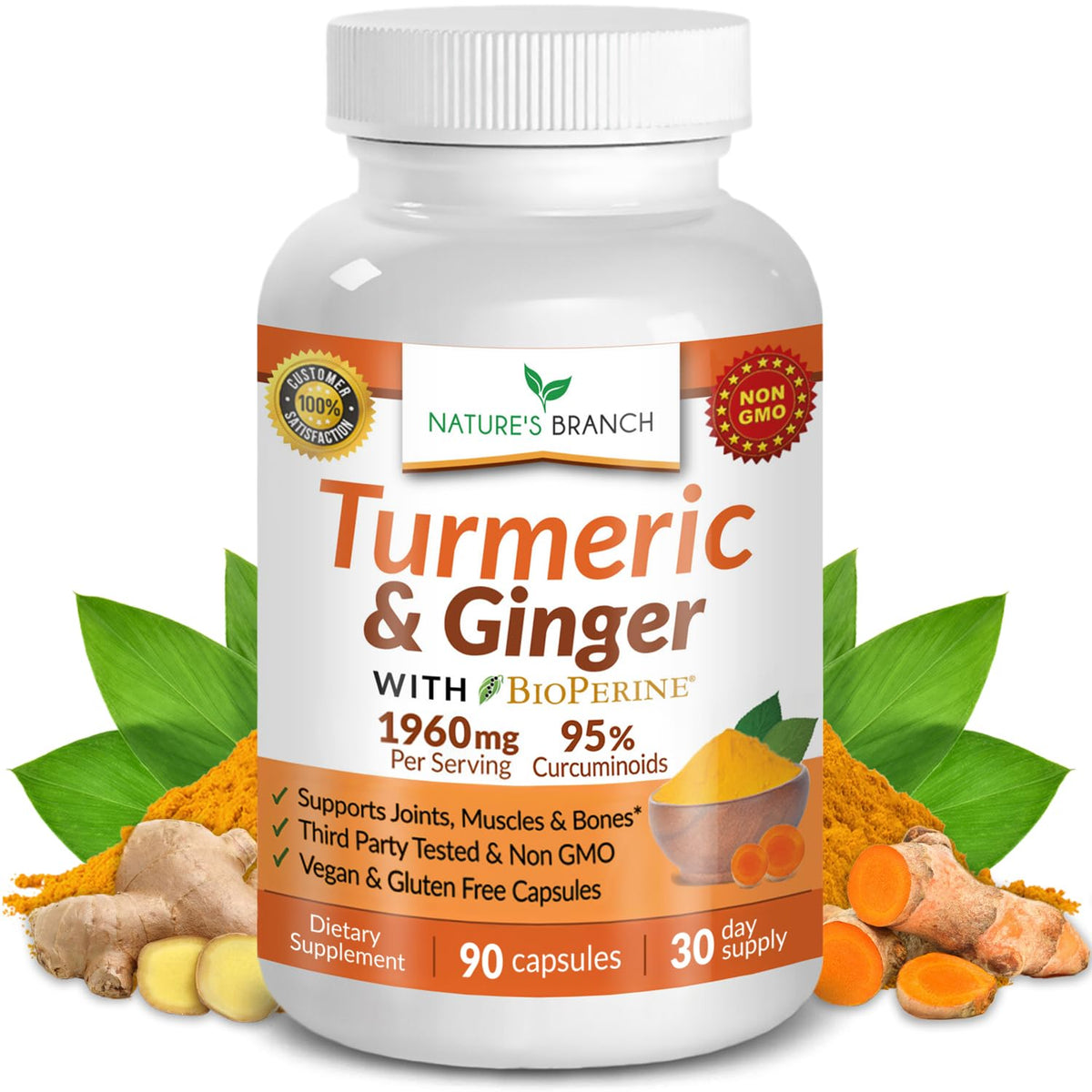 turmeric & ginger supplement capsules