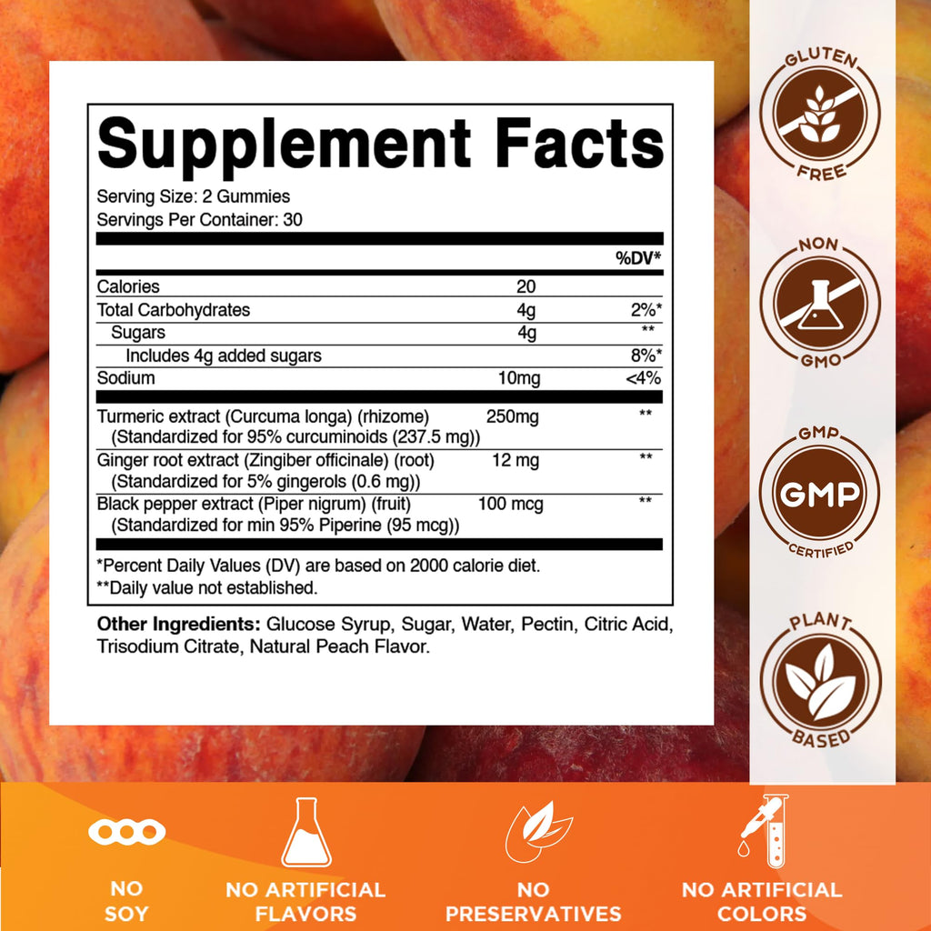 Turmeric gummies for antioxidant support