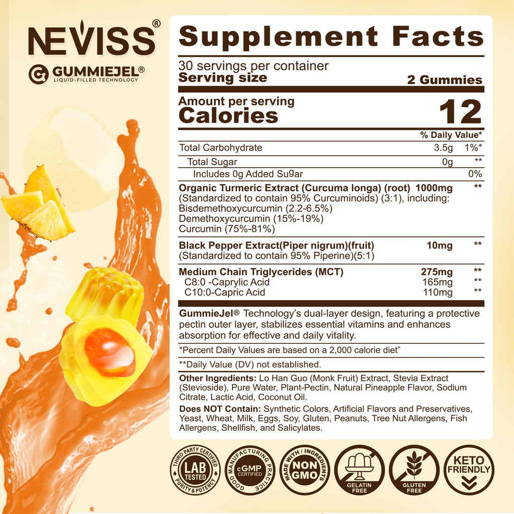 turmeric gummies with MCT oil benefits